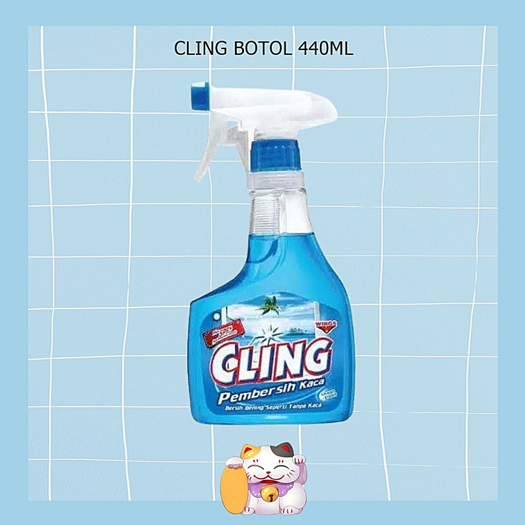 Jual Cling Pembersih Kaca Botol 440ml / Glass Cleaner | Shopee Indonesia