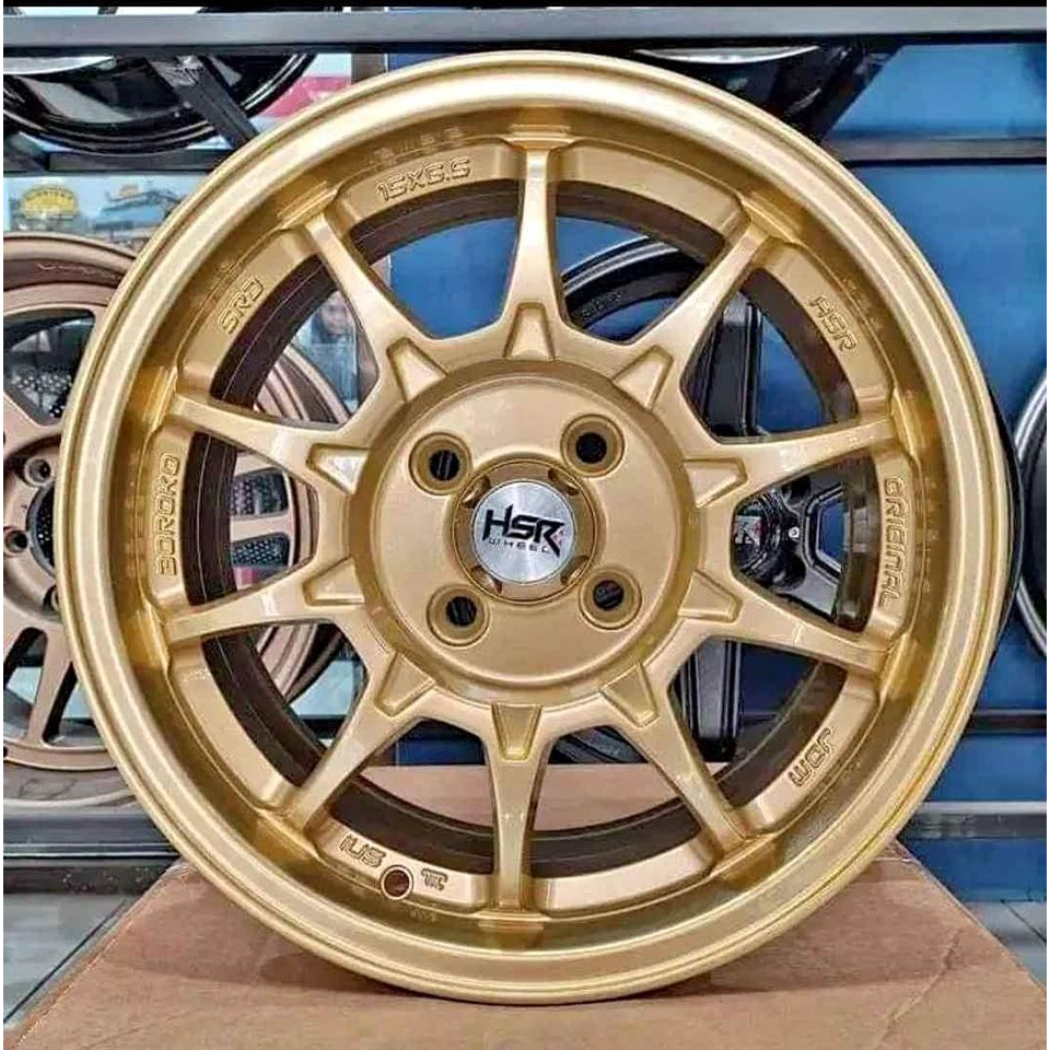 Jual velg mobil brio lebar 6,5 et 42 baut 4x100 pelek racing hsr boroko ...