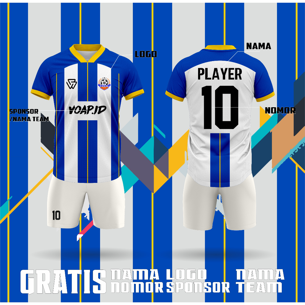 Jual Jersey Futsal / Jersey Sepak Bola Full Printing Design Custom Free ...