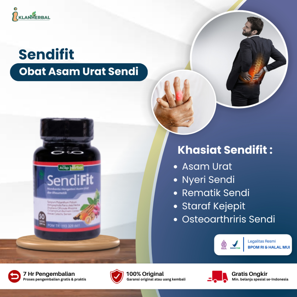 Jual Sendifit - Obat Asam Urat, Obat Nyeri Sendi, Obat Rematik Sendi ...