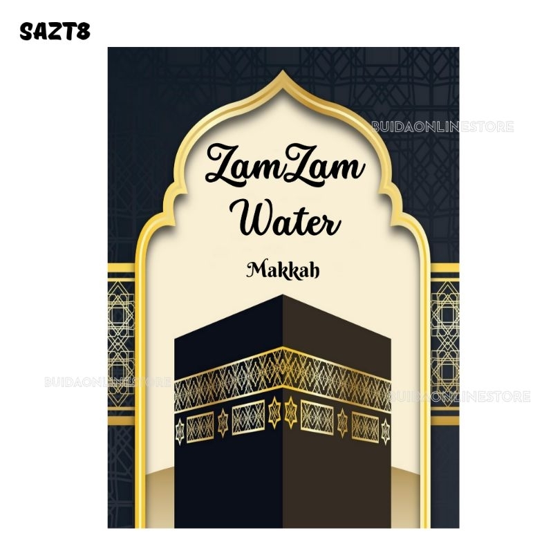 Jual Stiker Zam Zam Water Sticker Air ZamZam Label Kemasan Botol Oleh ...