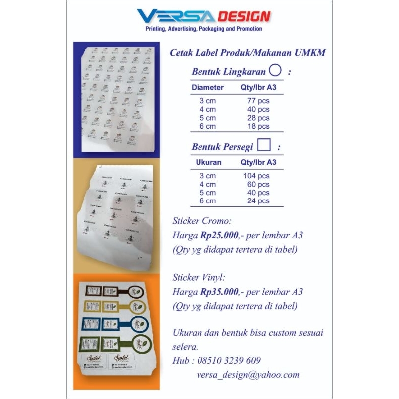 Jual sticker label umkm | Shopee Indonesia
