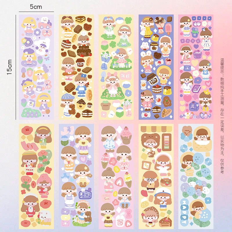 Jual 1 B0X [ ISI 100PCS ] Sticker Momo Lucu Aesthetic Korea Glitter ...