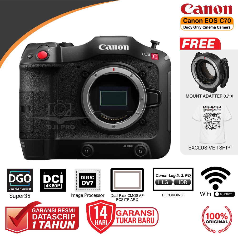 Jual Canon EOS C70 Body Only Cinema Camera Canon C 70 Resmi Datascrip ...