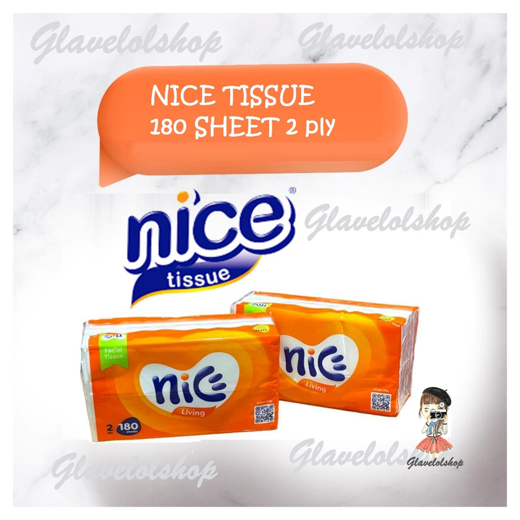 Jual TISSUE NICE 180 SHEET/ NICE TISSUE/TISU NICE 2PLY 180 SHEET ...