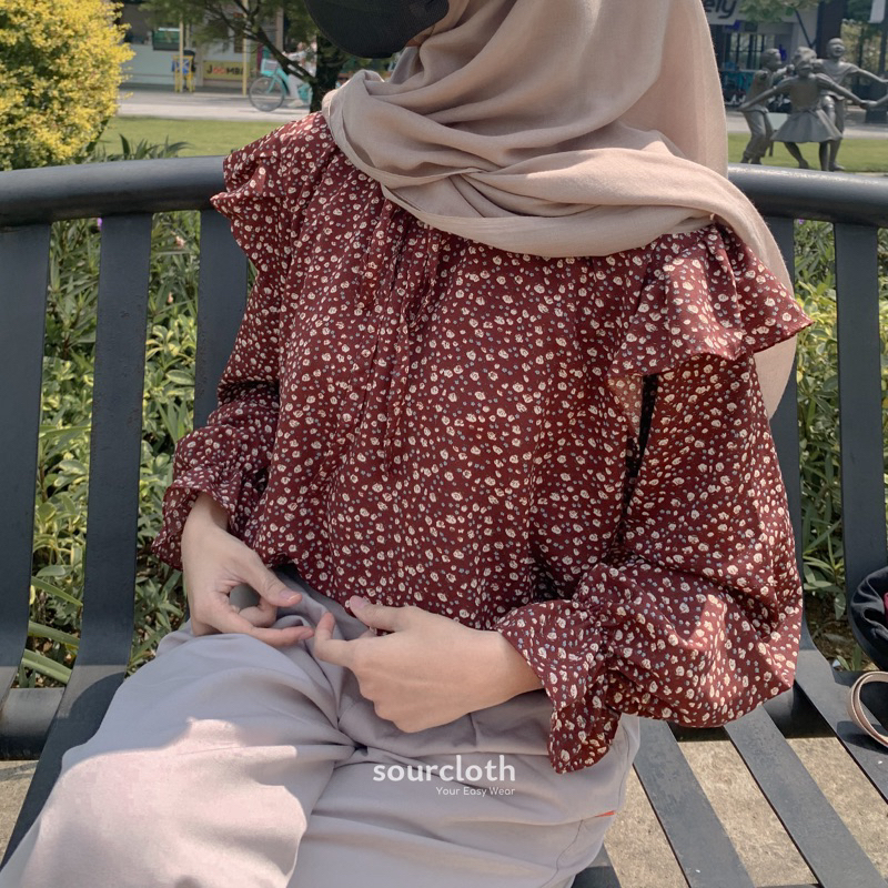 Jual NANCY BLOUSE - Atasan Wanita Arumi Set Motif Bunga | Shopee Indonesia