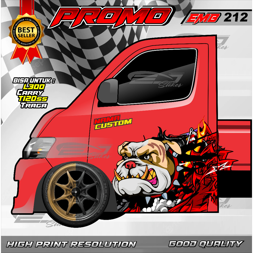 Jual STIKER DECAL PINTU CARRY TRAGA PICK UP- STIKER MOBIL DECAL PINTU ...