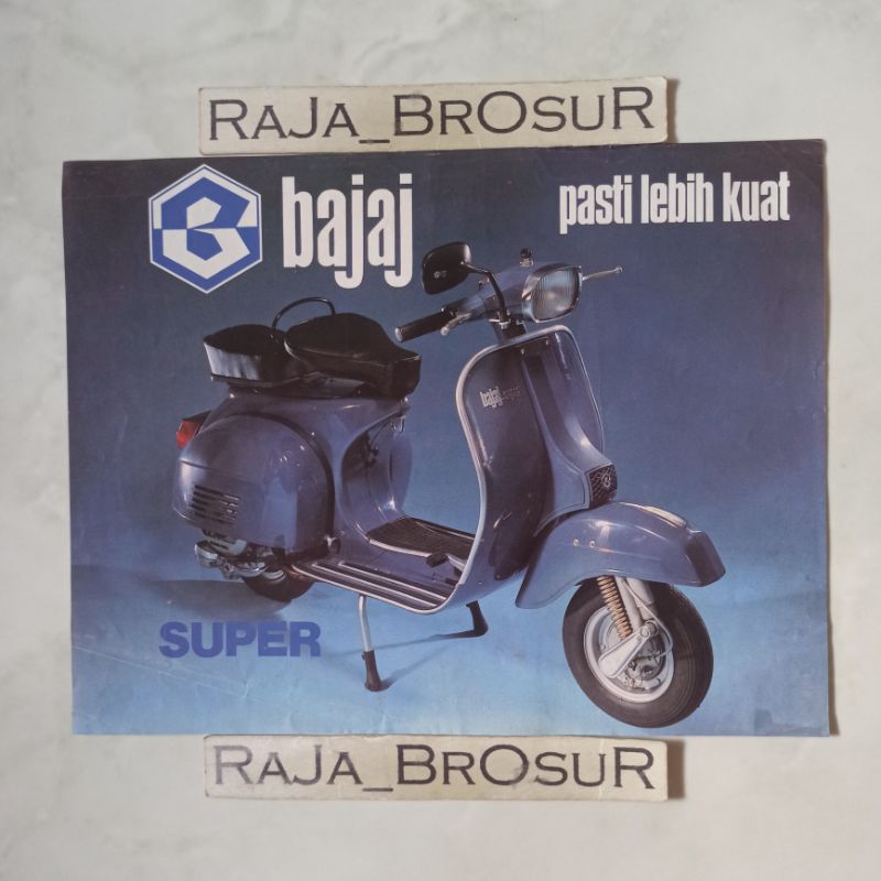 Jual Poster brosur katalog flyer jadul lawas Vespa Bajaj Super 2tak 2T ...