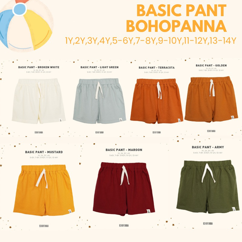Jual BASIC PANT VOL -1 BOHOPANNA | CELANA PENDEK ANAK | Shopee Indonesia