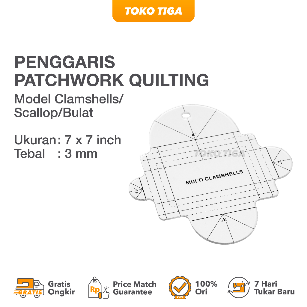 Jual Penggaris Patchwork Quilting Clamshells / Scallop / Circle (HG00623) | Shopee Indonesia