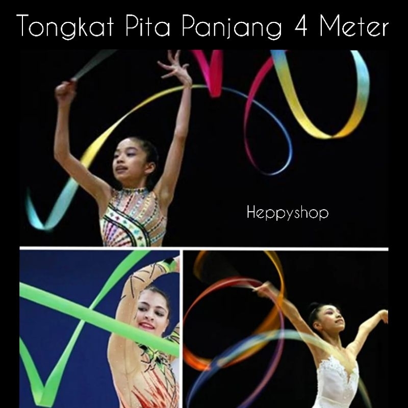 Jual Tongkat Pita Panjang 4 Meter Tali Tari Balet Ballet Senam Ritmik ...