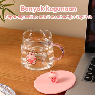 Jual Miniso Kaca Cangkir Gelas Cup Gelas Kopi Mug Lucu Couple Cantik ...