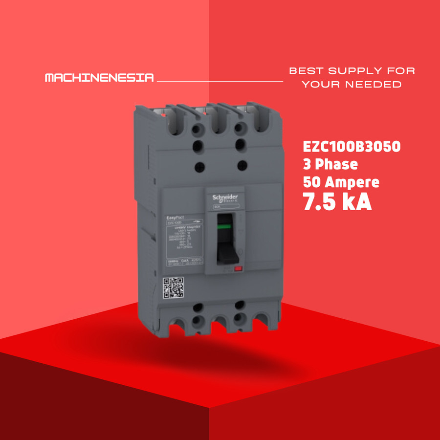 Jual MCCB SCHNEIDER EZC100B 3P 50A EASYPACT EZC100B3050 3 PHASE 50 AMPERE | Shopee Indonesia