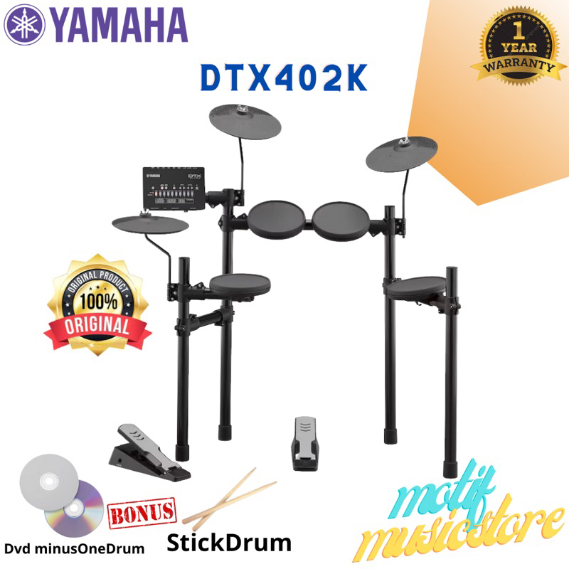 Jual Yamaha Drum Elektrik DTX402k DTX402 K DTX 402 402K Garansi resmi ...