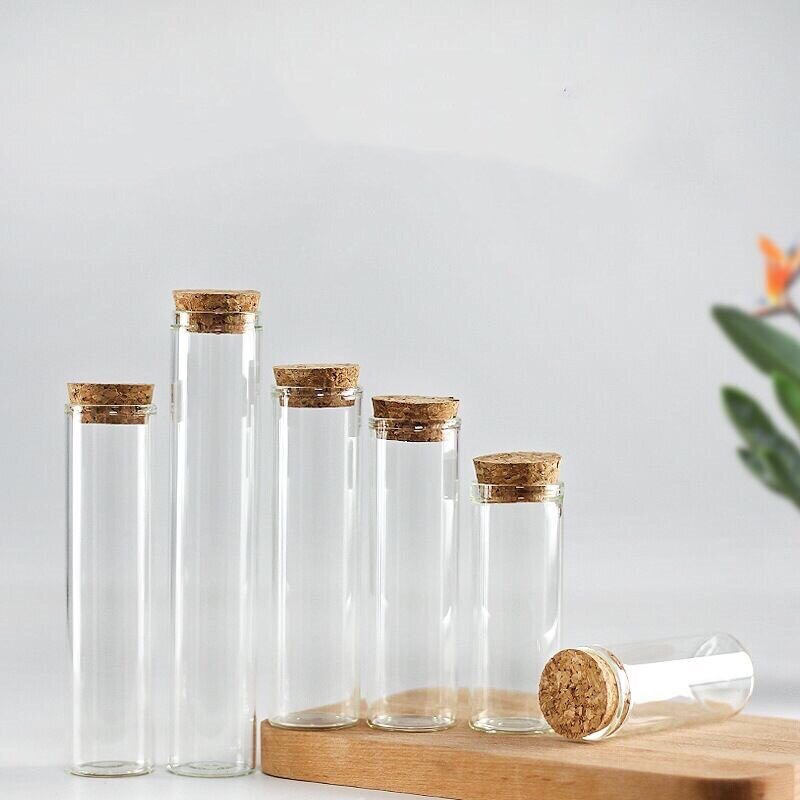 Jual Tabung Kaca Biji Kopi Transparan / Botol Tempat Penyimpanan Teh ...