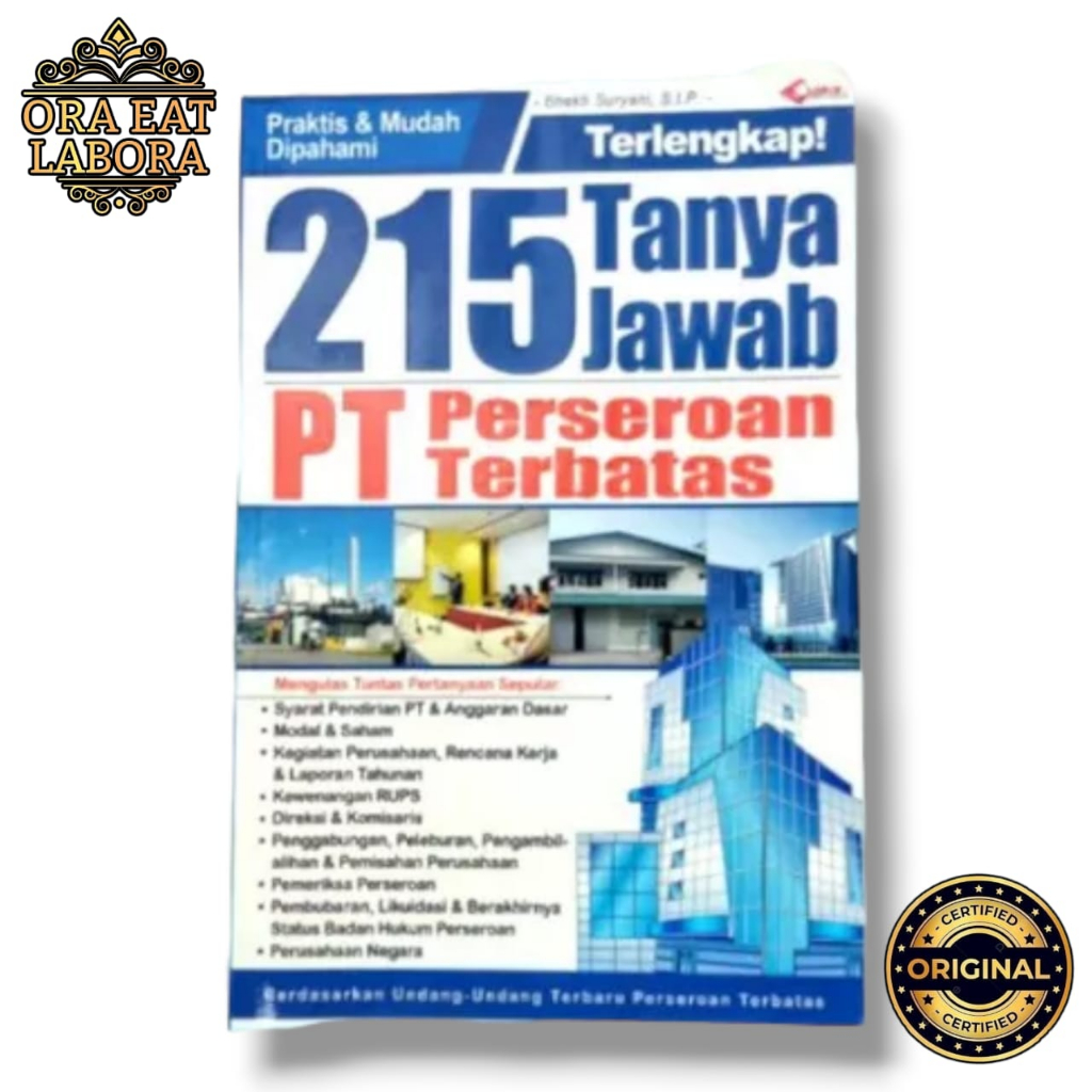 Jual Buku Original 215 Tanya Jawab PT ( Perseroan Terbatas ) - Ora Eat Labora | Shopee Indonesia