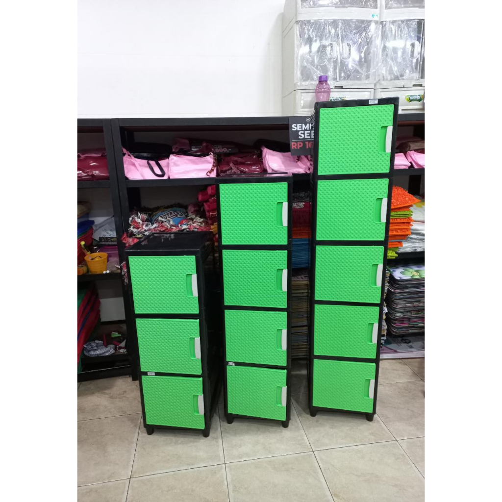 Jual Lemari Plastik DKA Hitam Susun 5 Pintu Warna | Lemari Plastik 5 ...