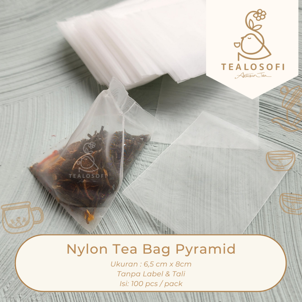 Jual Nylon Tea Bag Pyramid - Kantong Teh Celup Tanpa Tali | Shopee ...