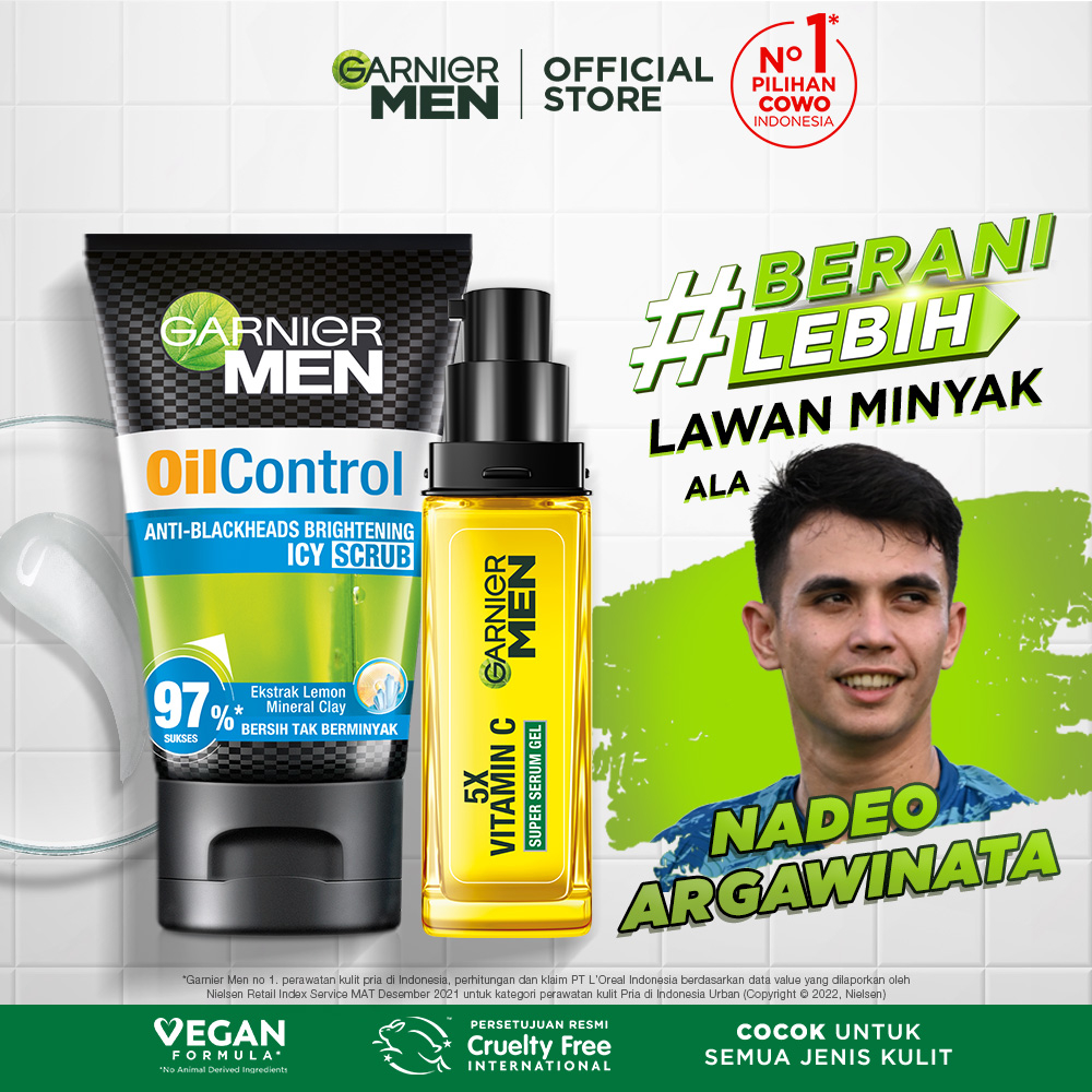 Jual Garnier Men Brightening Simple Set Turbo Bright Super Serum Gel 30 ...