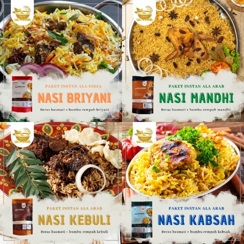 Jual Beras Basmati [200gr] + Bumbu instan nasi kebuli nasi biryani nasi ...