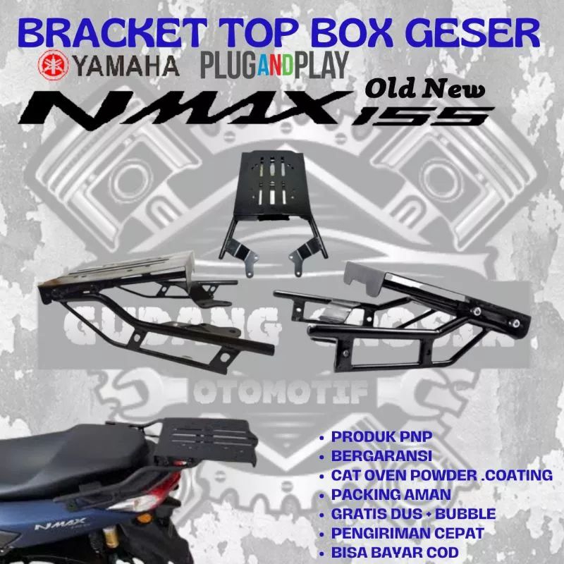 Jual Bracket Top Box NMAX Old/NMAX New, Breket Box geser Yamaha NMAX ...