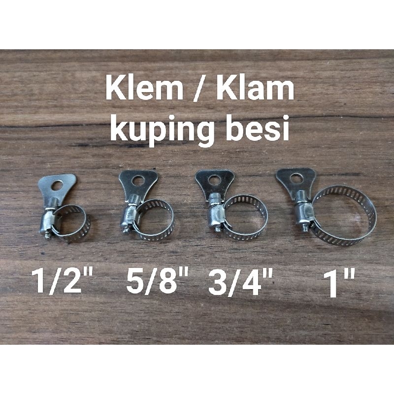 Jual STAINLESS KLEM KLAM KUPING BESI / KLEM SELANG GAS AIR | Shopee ...