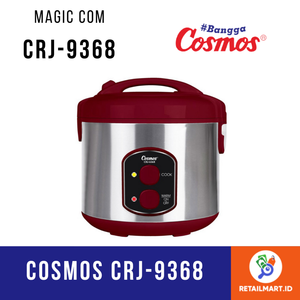 Jual COSMOS: CRJ-9368 Rice Cooker 3In1 Stainless 2 Liter | Shopee Indonesia