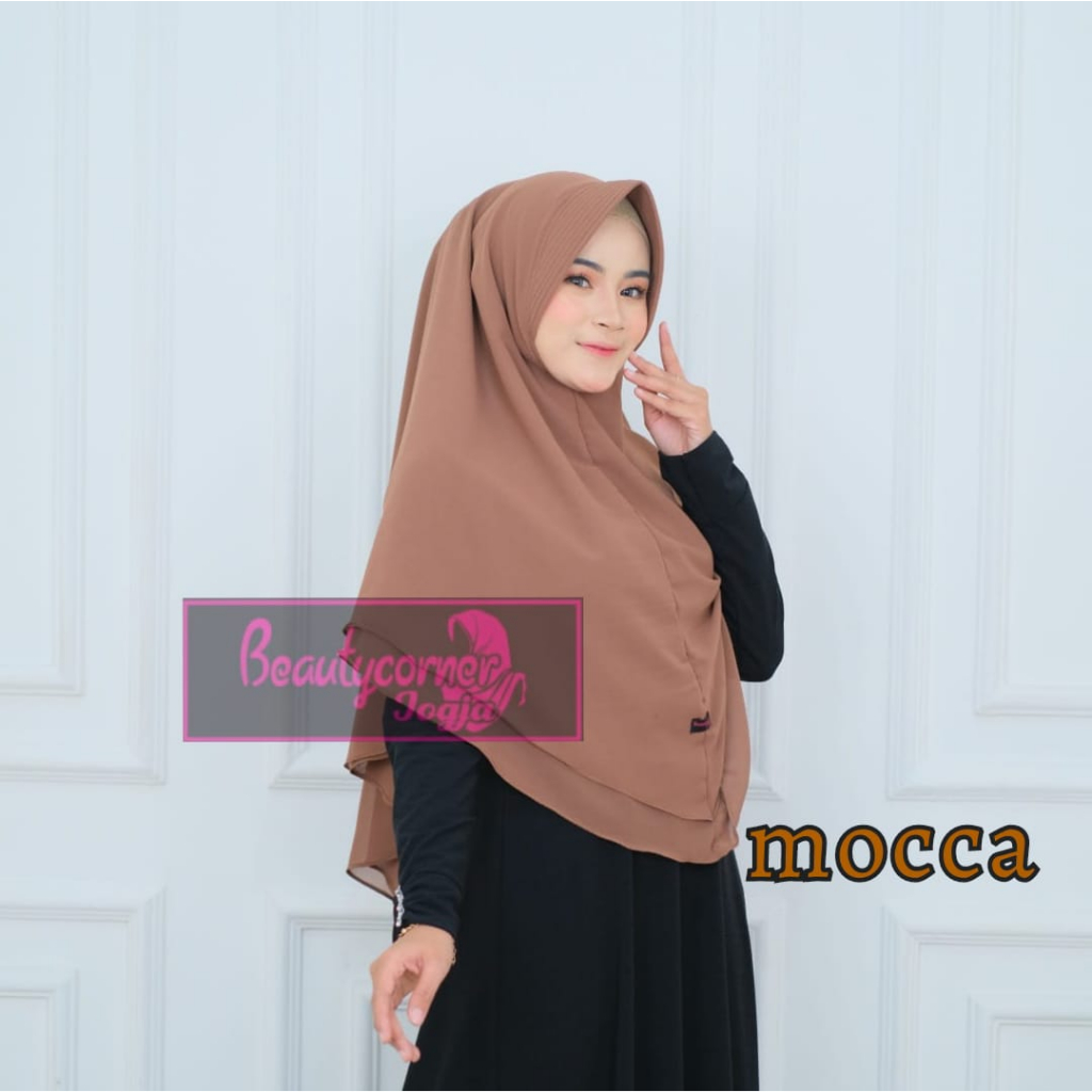 Jual Jilbab Syari 2 Layer Khimar Instan Pet Ceruti Babydoll Premium ...