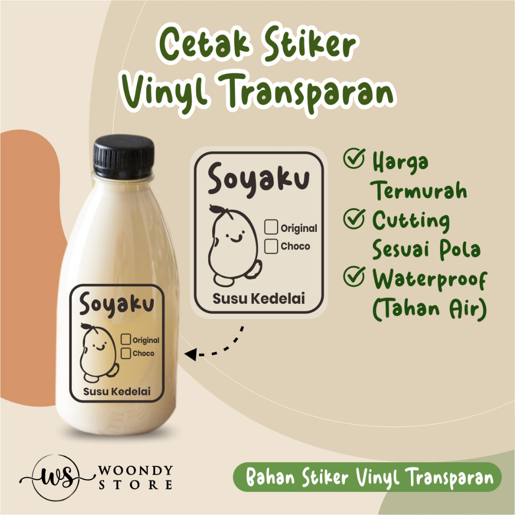 Jual STIKER LABEL PRODUK KEMASAN MINUMAN MAKANAN VINYL MURAH | Shopee ...