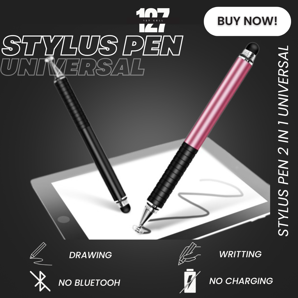 Jual Stylus pen 2 in 1 Metal Universal Capacitive Stilus Pen Android ...
