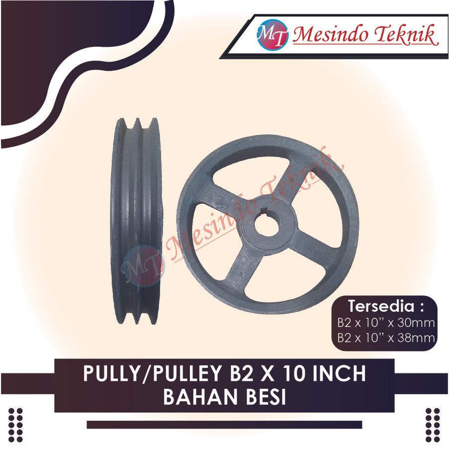 Jual PULLY/PULLEY B2 X 10 INCH BAHAN BESI | Shopee Indonesia