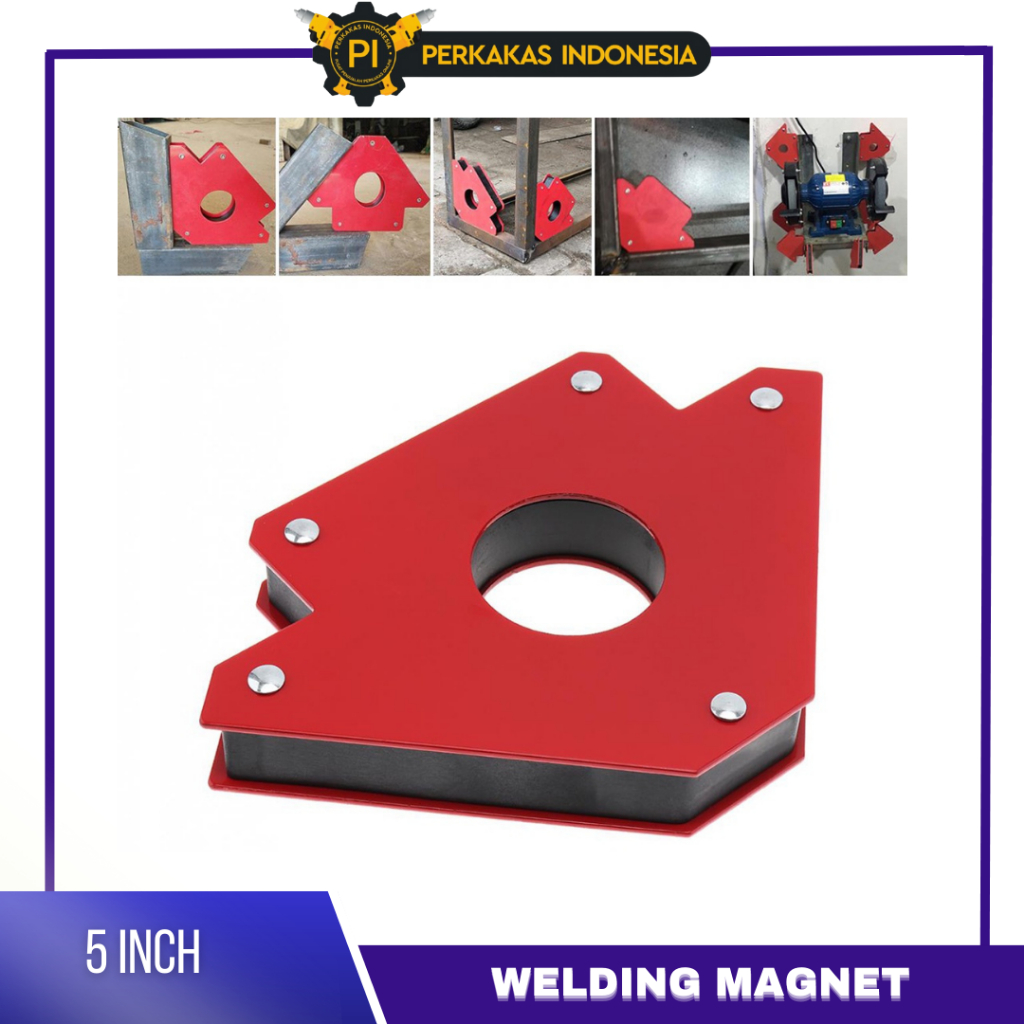 Jual Siku Magnet Besi Las Jumbo 5" Holder Welding Magnet Klem Siku ...