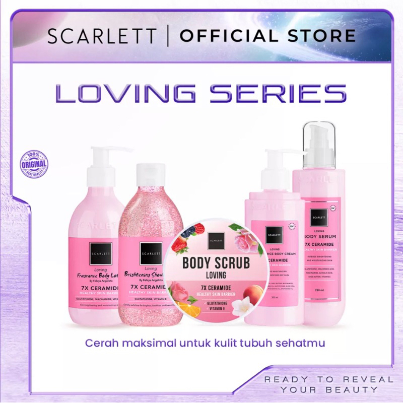 Jual SCARLETT WHITENING LOVING SERIES SCARLET BROGHTENING SHOWER SCRUB ...