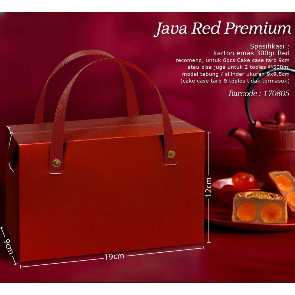 Jual Box Kue| Kotak Kue| Box Java red Premium ( 1 Bal 24 Pcs ) | Shopee ...