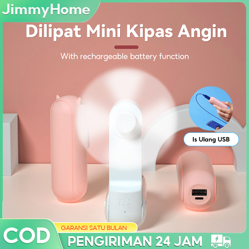 Jual Kipas Angin Portable Fan 4800mah Power Bank+ Mini Fans USB ...