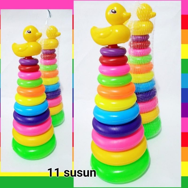 Jual Mainan Anak Ring Donat 11 Ring Murah Kualitas Bagus | Shopee Indonesia