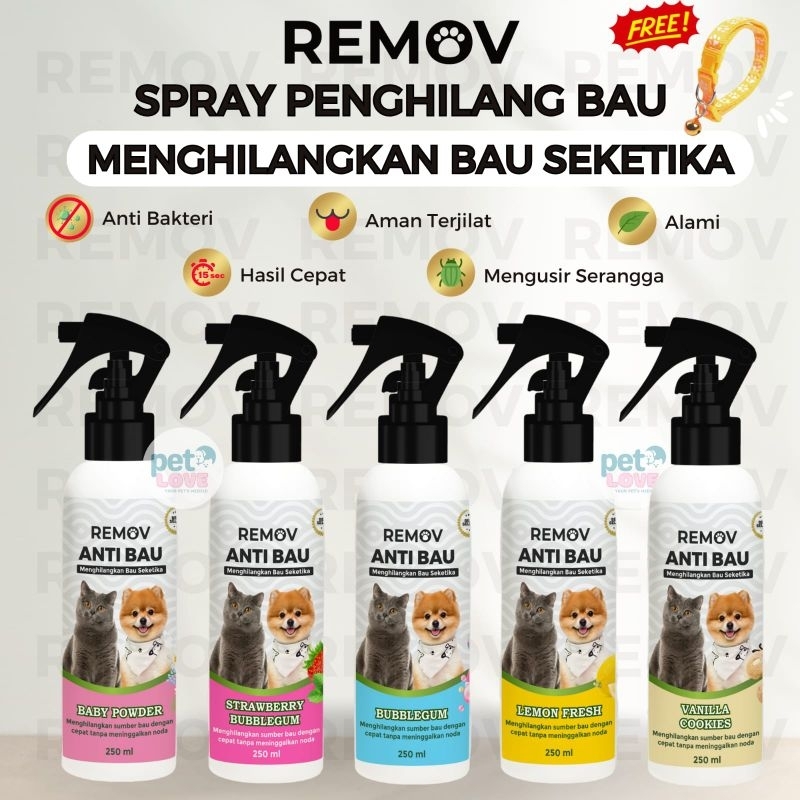 Jual REMOV SPRAY PENGHILANG BAU KOTORAN KUCING ANJING HEWAN AMPUH TAHAN ...