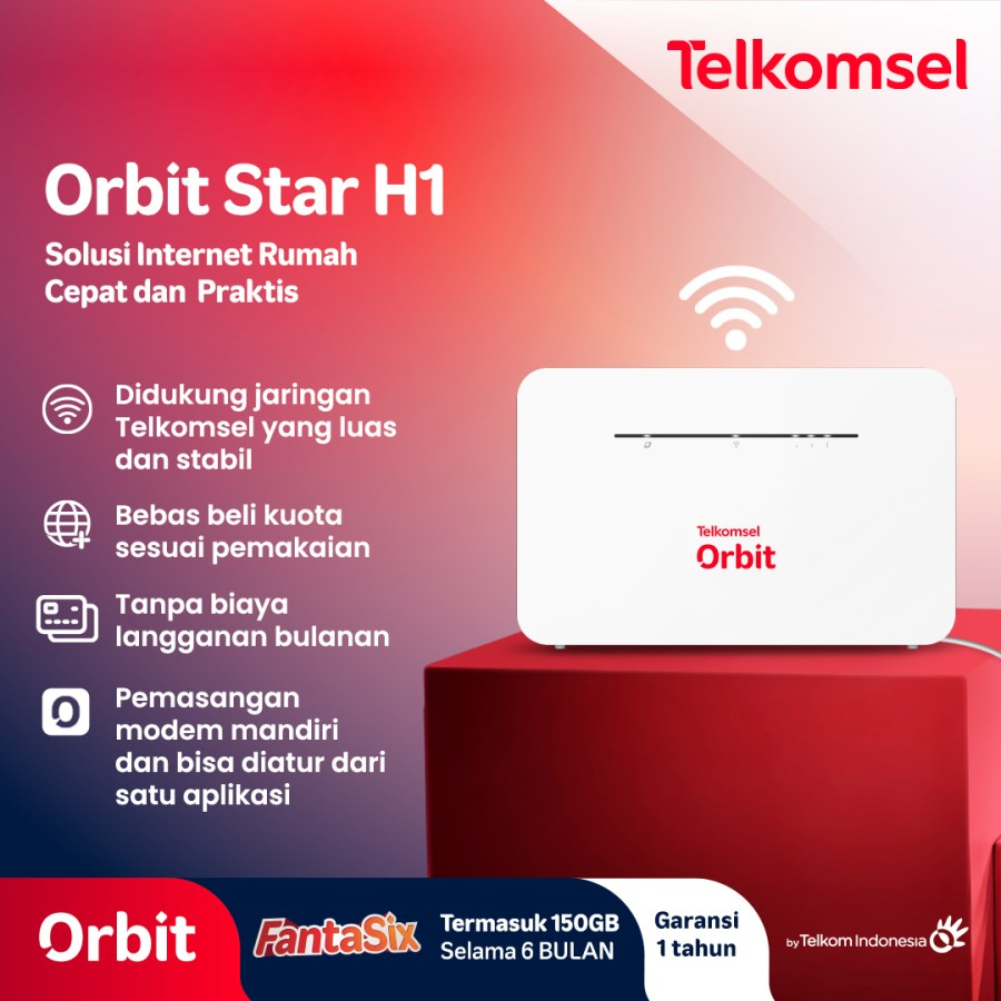 Jual Telkomsel Orbit Star H1 Modem Wifi 4G High Speed - Huawei B311 ...