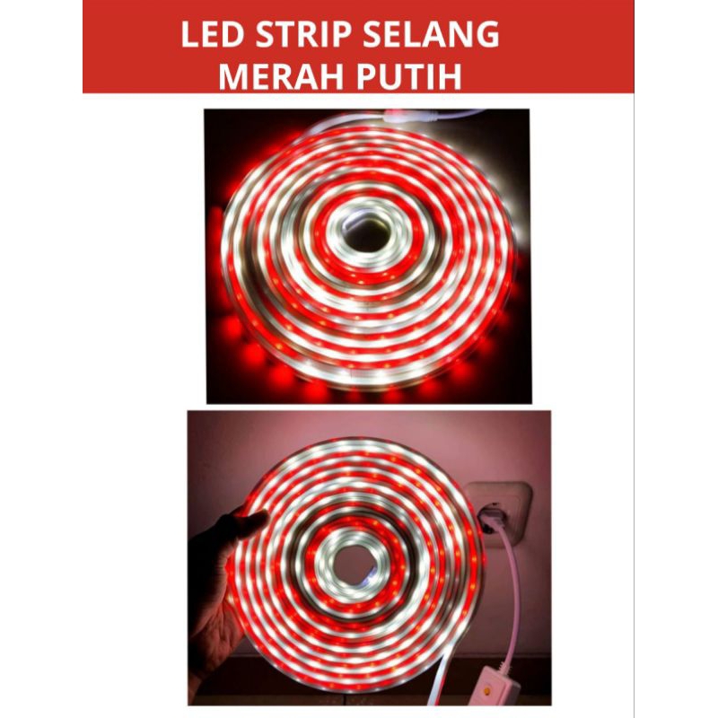 Jual LAMPU LED STRIP MERAH PUTIH & WARNA WARNI SELANG RGB 2835/LAMPU ...