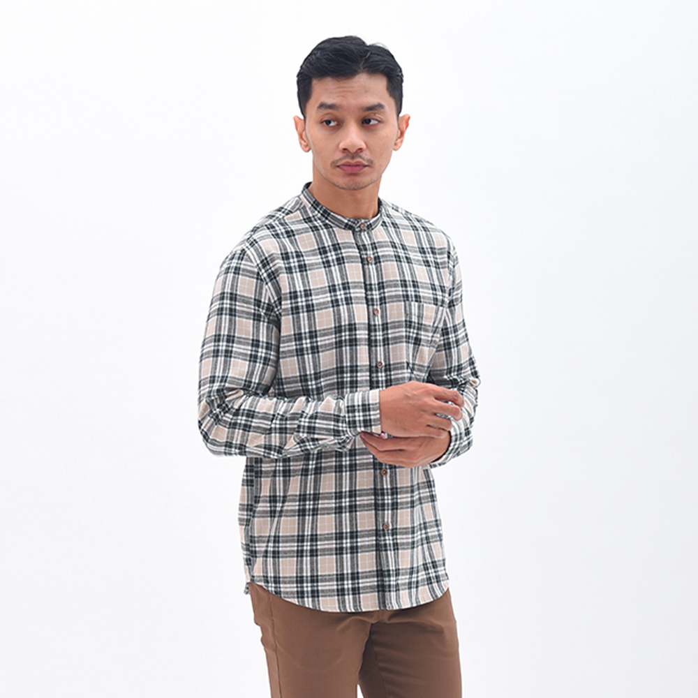 Jual MANZONE Kemeja Shanghai Lengan Panjang Pria QURI - KHAKI | Shopee ...