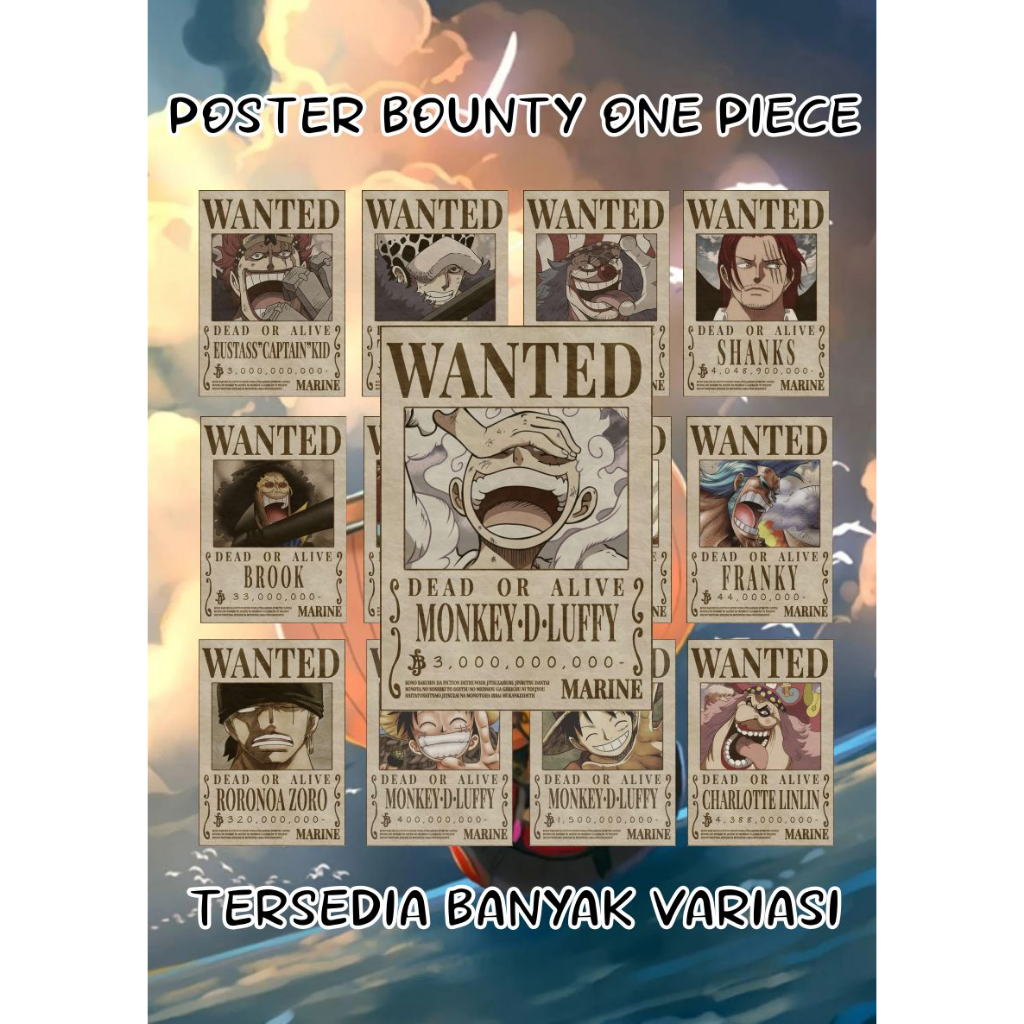 Jual POSTER BOUNTY ONE PIECE | Shopee Indonesia