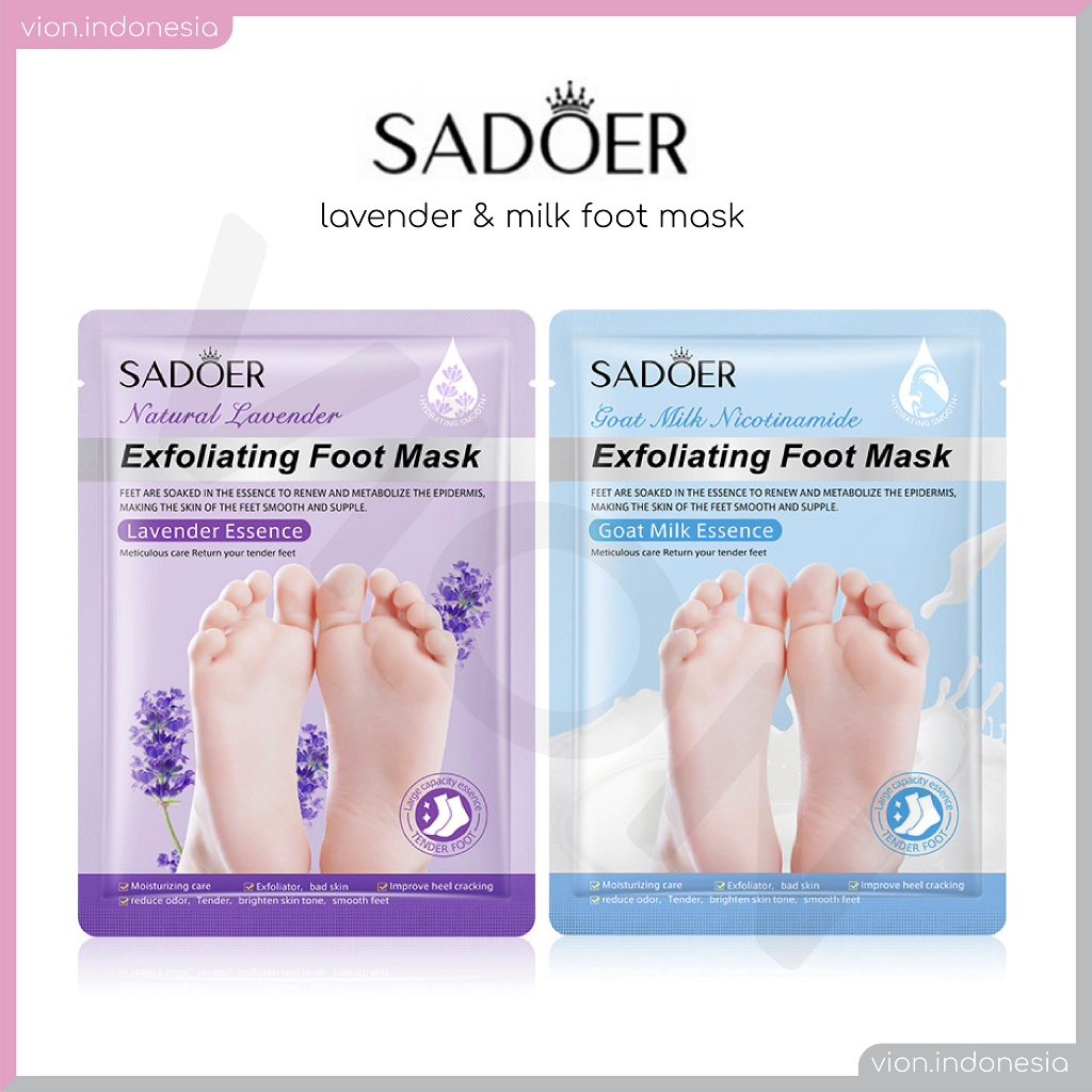 Jual SADOER Foot Mask Masker Kaki Exfoliating Mask Lavender Pengelupas ...