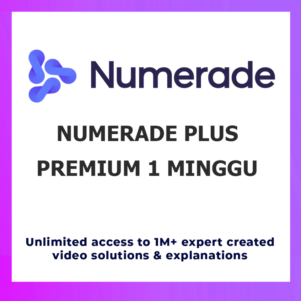 Jual Numerade Plus Premium 1 Minggu | Shopee Indonesia