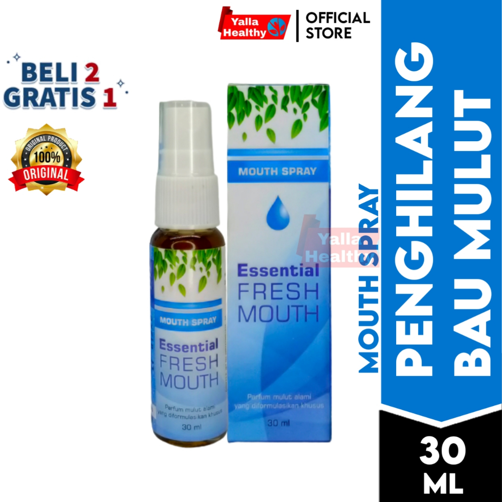 Jual Penghilang Bau Mulut Spray Essential Fresh Mouth Original Parfum ...