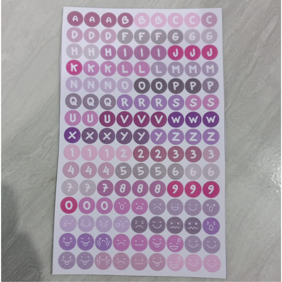 Jual Stiker Sticker Huruf Abjad Angka Multi Warna DIY Huruf Deco ...