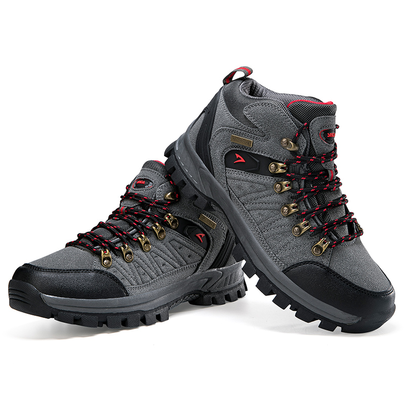 Jual SEPATU GUNUNG WATERPROOF SNTA 505 MID GREY RED TREKKING HIKING ...