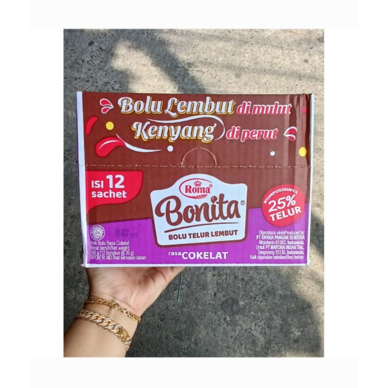 Jual ROMA BONITA BOLU COKELAT 1 BOX ISI 12PCS | Shopee Indonesia