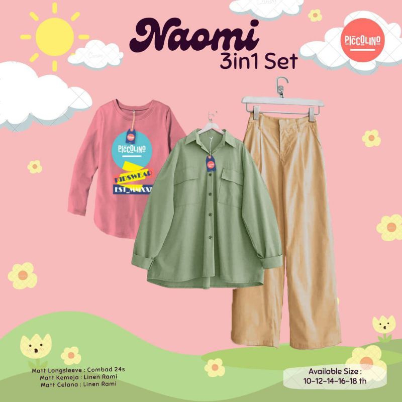 Jual NAOMI SET 3IN1 BY PICCOLINO | Shopee Indonesia