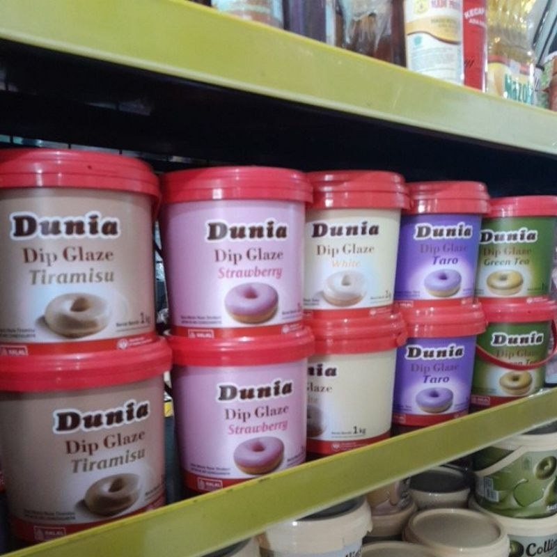 Jual dunia glaze 1 kg merek dunia rasa tiramisu , coklat , stroberi ...
