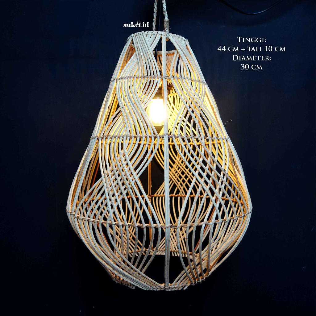 Jual GROSIR Kap Lampu Rotan / Lampion Rotan Banyak Model dan Ukuran ...